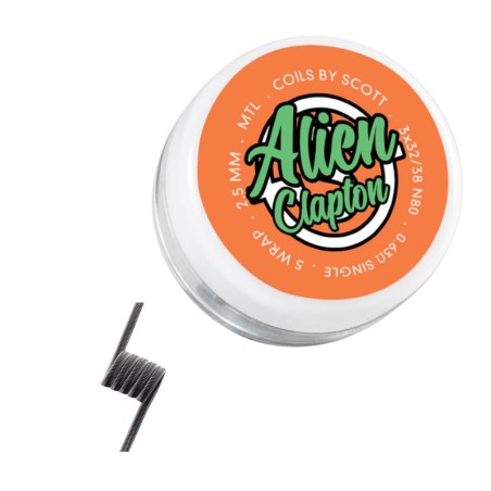 Coils Ni80 Alien Clapton MTL 0.63Ω Coils by Scott - E-vape